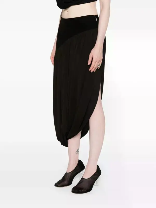 FERRAGAMO Satin Midi Skirt - Brown