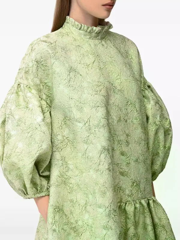 ANOUKI Puffed-sleeve Tiered Dress