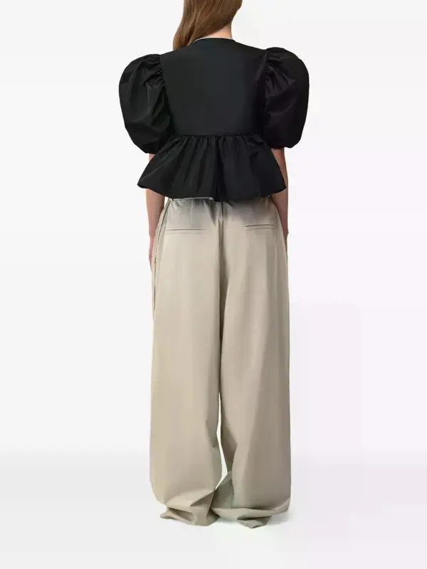 ANOUKI Puff-sleeve Tie-front Blouse