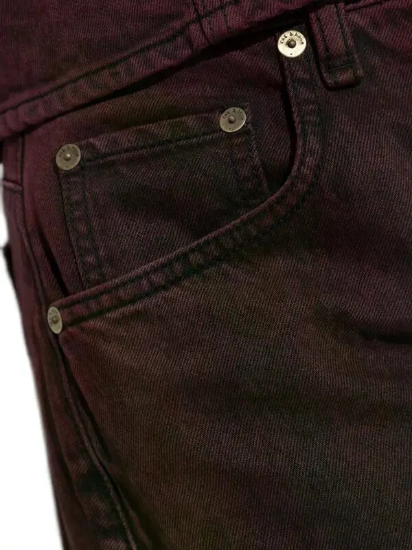 Rag & Bone High-rise Five-pocket Jeans - Red