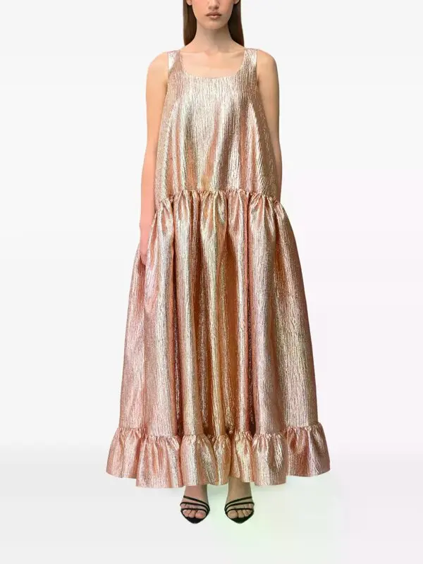 ANOUKI Metallic Flared Dress