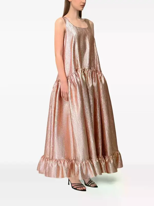 ANOUKI Metallic Flared Dress