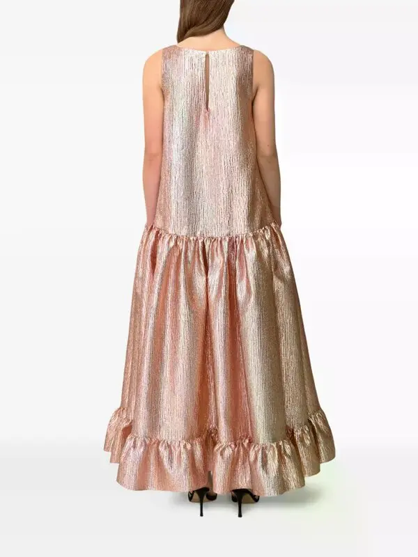 ANOUKI Metallic Flared Dress