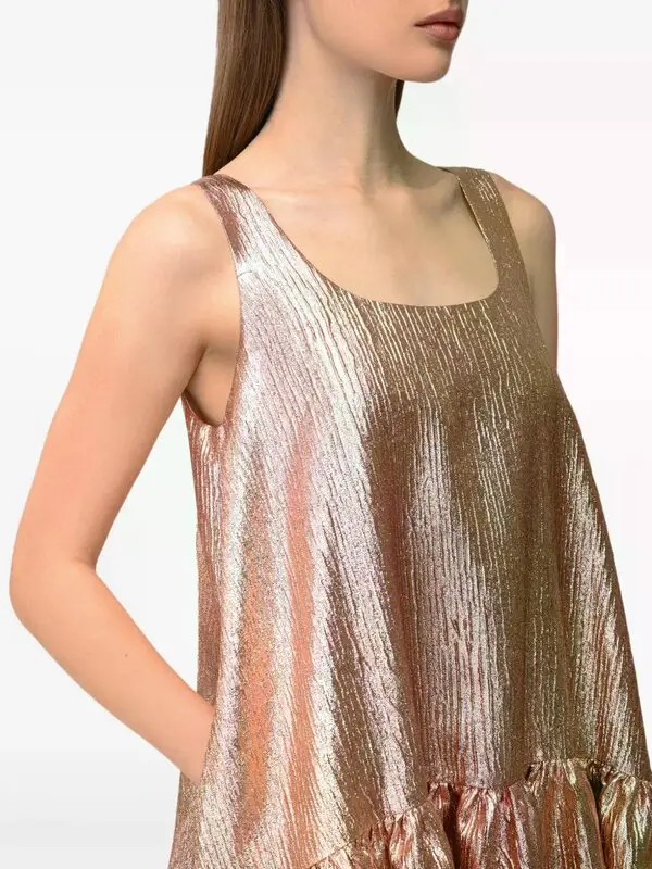 ANOUKI Metallic Flared Dress