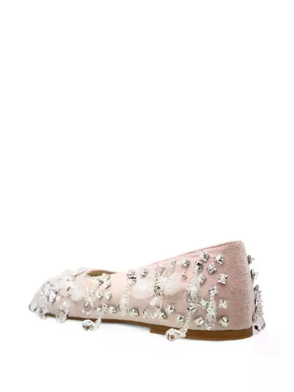 ANOUKI Crystal-embellished Ballet Flats