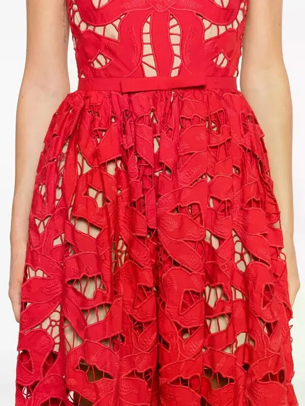 SELF-PORTRAIT Embroidered Midi Dress