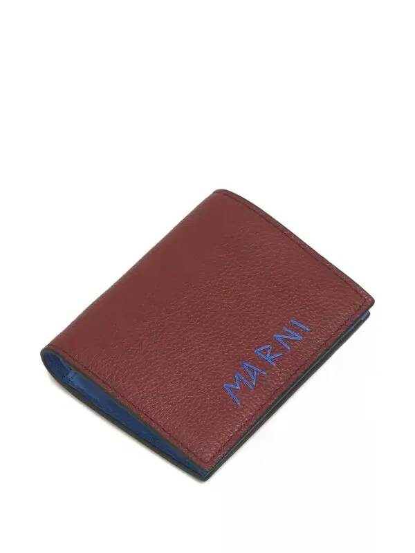 Marni Leather Bifold Wallet - Red