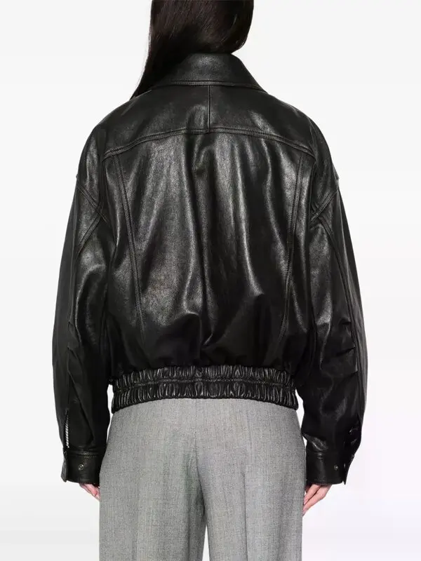 Saint Laurent Leather Bomber Jacket