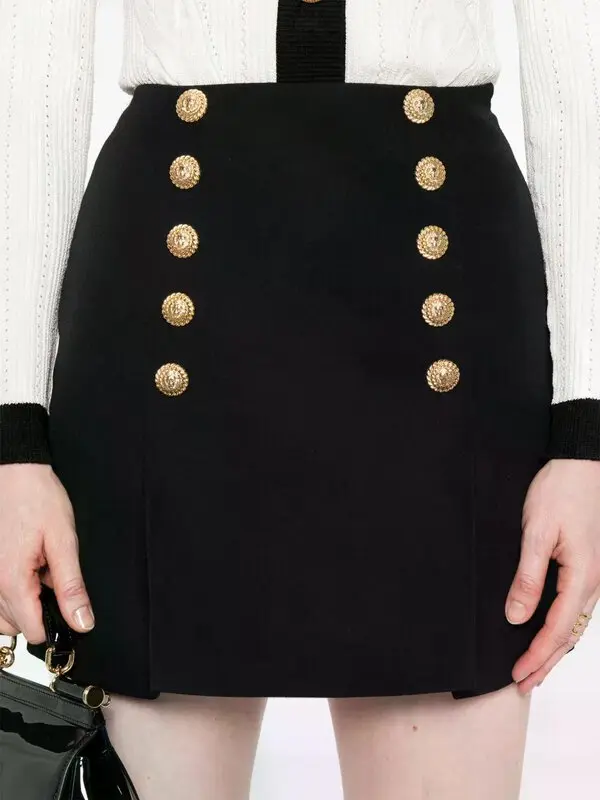 Balmain Virgin Wool High-waisted Skirt