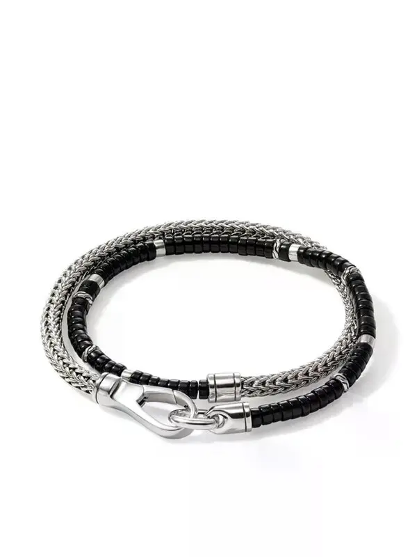 John Hardy Sterling Black Onyx Heishi Bracelet - Silver
