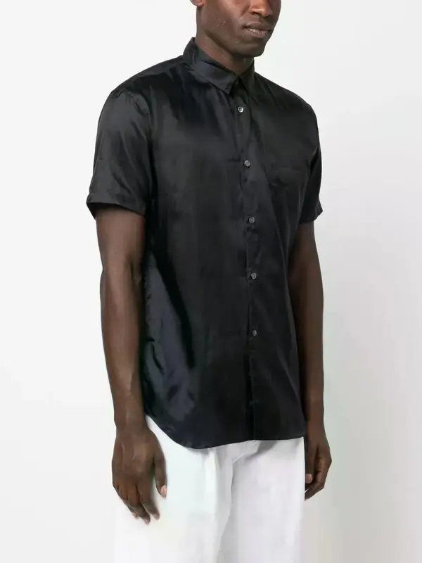 Comme Des Garçons Satin-finish Short-sleeve Shirt