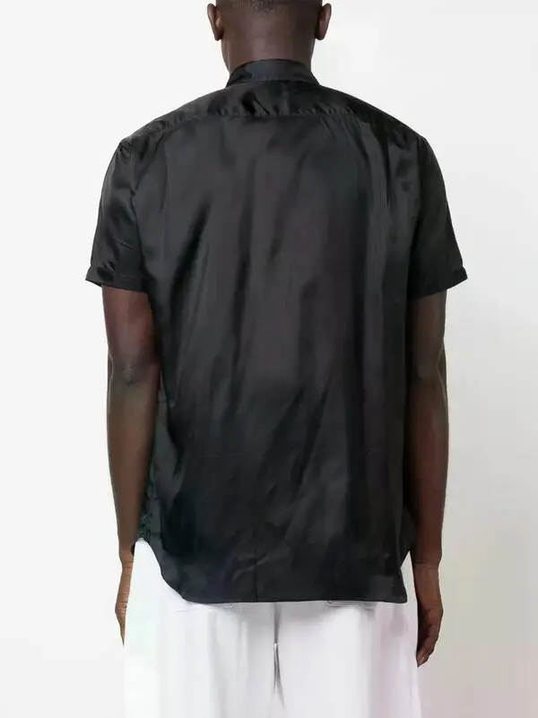 Comme Des Garçons Satin-finish Short-sleeve Shirt
