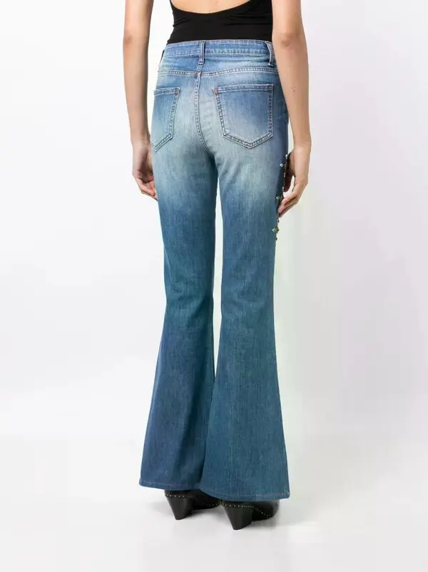 MADISON MAISON Stud-embellished Flared Jeans