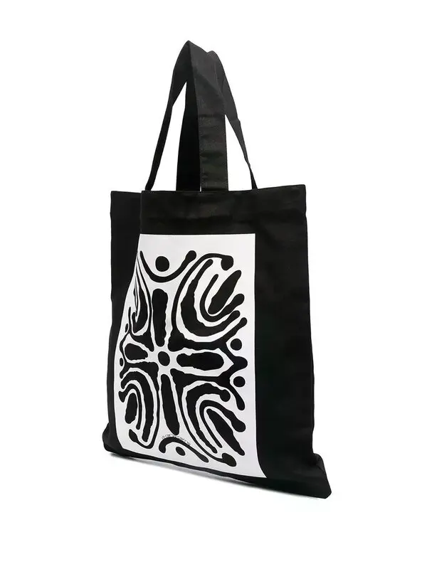 10 CORSO COMO Abstract Print Tote Bag - Black