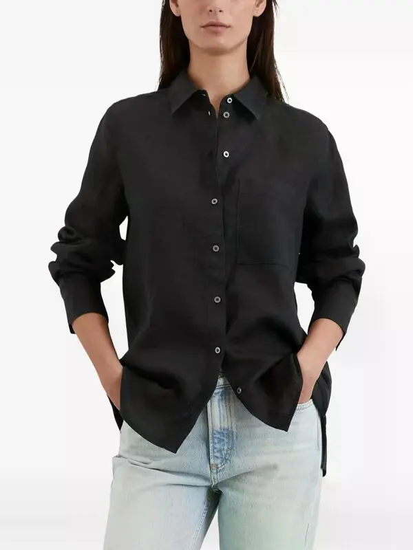 Marc O'polo Linen Button-down Shirt - Black