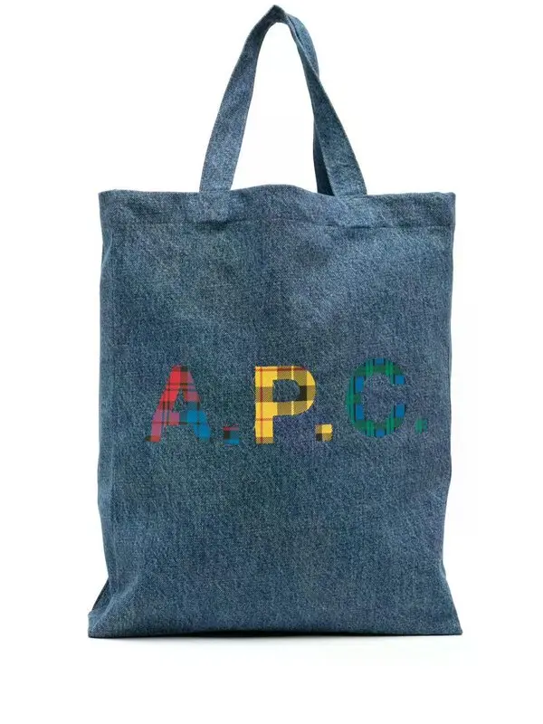 A.p.c. Logo-print Denim Tote Bag