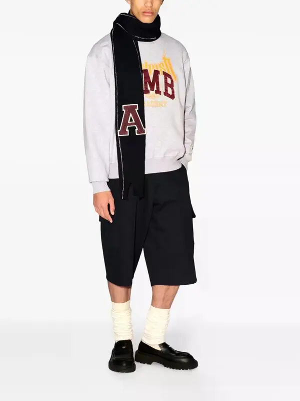 AMBUSH Logo-appliqué Scarf - Blue