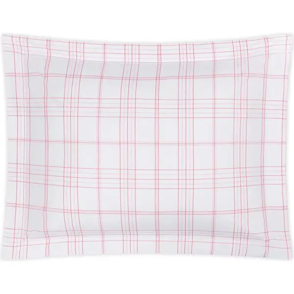 MATOUK August Plaid Pillow Sham - Peony