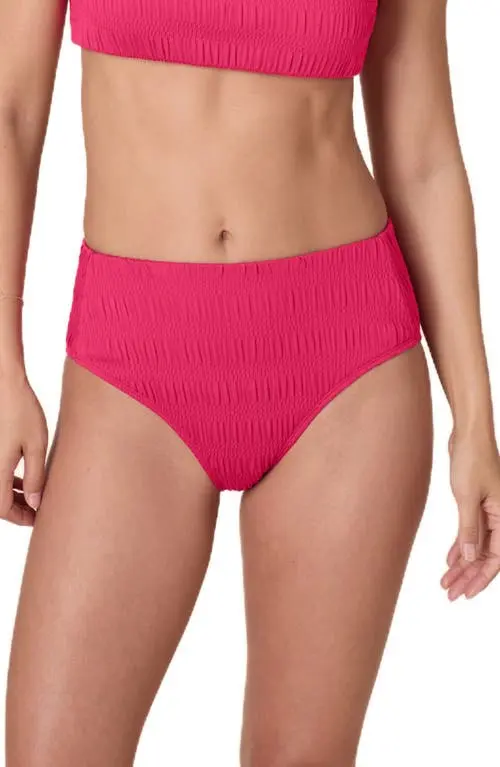 ANDIE High-waist Bikini Bottom - Bright Begonia