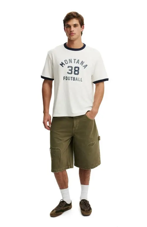 COTTON ON Y2k Super Baggy Jorts - Carpenter Garage Green