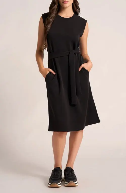 Matty M. Belted Jersey Dress