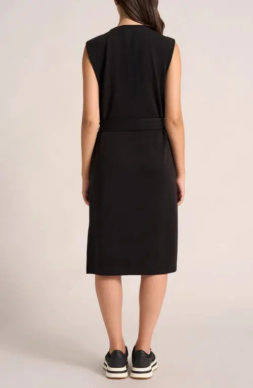 Matty M. Belted Jersey Dress