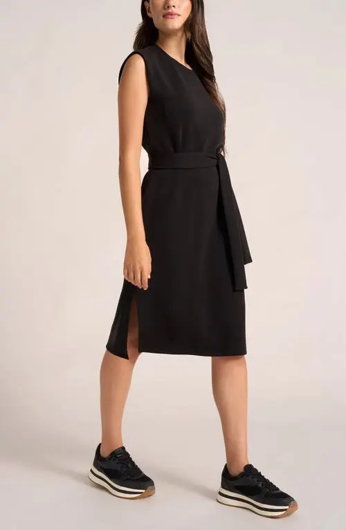 Matty M. Belted Jersey Dress