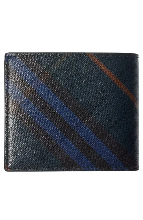 Burberry Check Coated Canvas Bifold Wallet