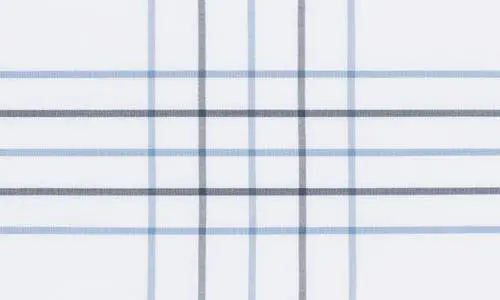MATOUK August Plaid 500 Thread Count Fitted Sheet - Navy