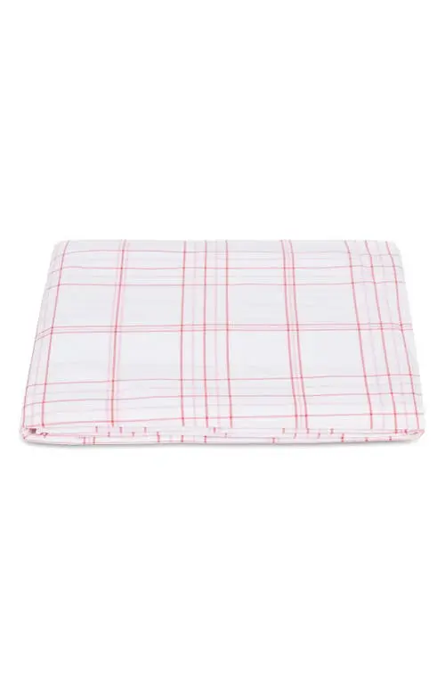 MATOUK August Plaid 500 Thread Count Fitted Sheet - Peony