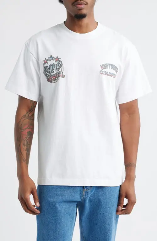 ID SUPPLY CO Mike Tyson All Smiles Graphic T-shirt - White