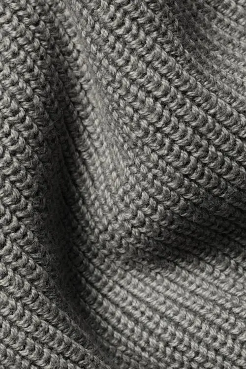 CHARLES TYRWHITT Cotton Rib Crew Neck Sweater - Grey