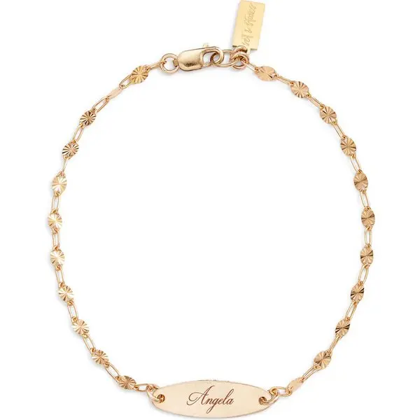 SET & STONES Banks Engravable Id Bracelet - Gold