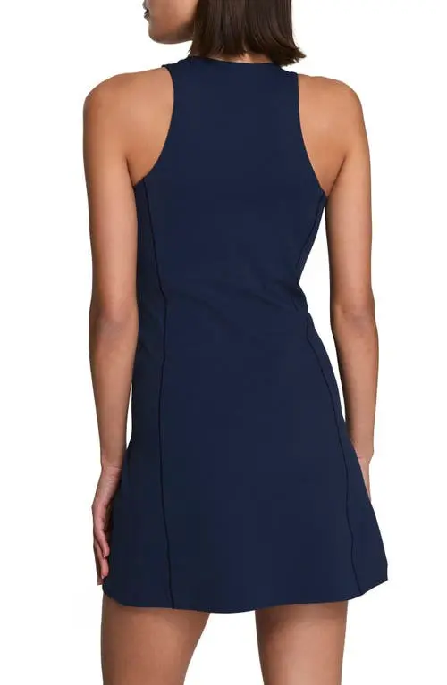 Spanx Zip Front Athletic Minidress - Timeless Navy