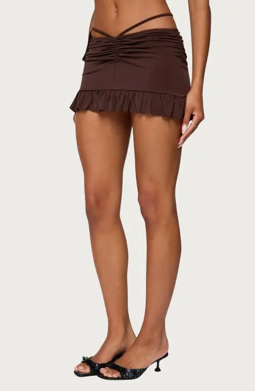 EDIKTED Koda Ruched Mini Skirt