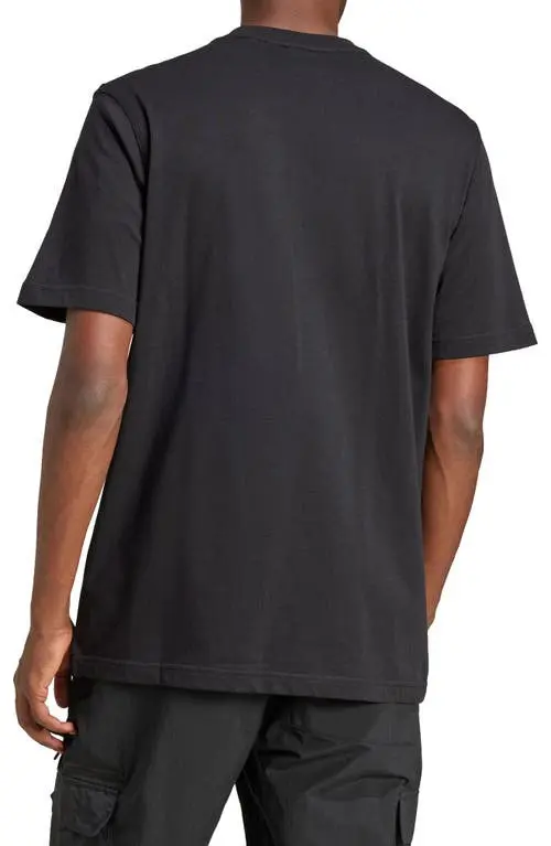 ADIDAS ORIGINALS Trefoil Essentials Cotton T-shirt - Black