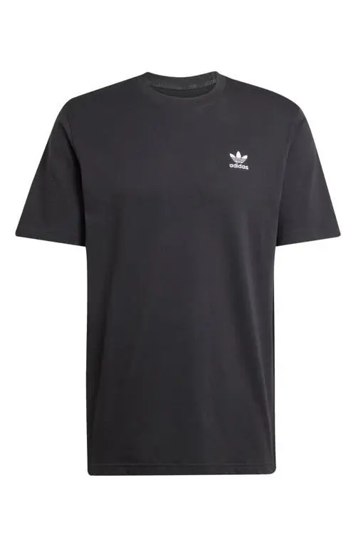 ADIDAS ORIGINALS Trefoil Essentials Cotton T-shirt - Black