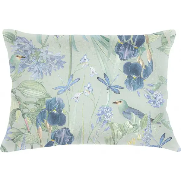 Anaya Tropical Paradise Linen Pillow Sham - Aqua