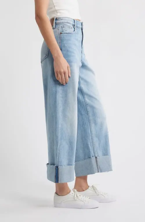 HIDDEN JEANS Cuffed Wide-leg Jeans