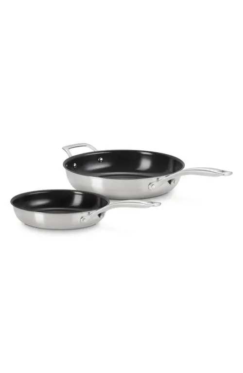 LE CREUSET Essential Set Of 2 Nonstick Frying Pans - Stainless Steel
