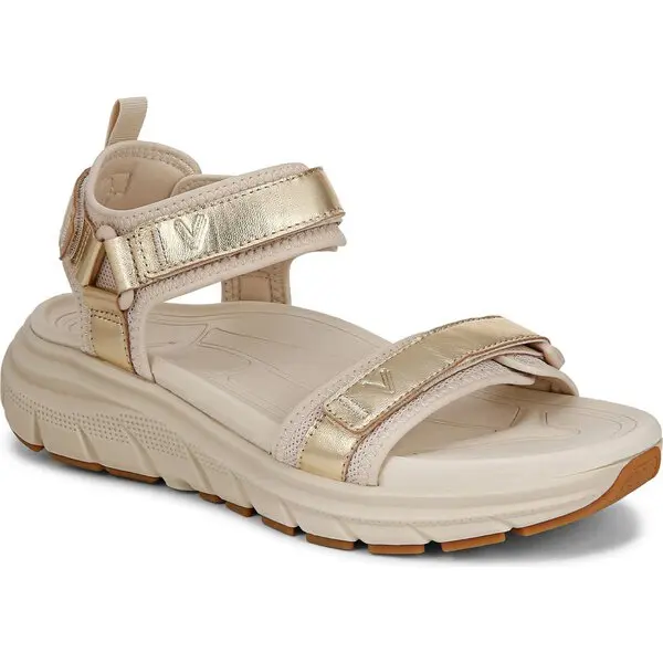 Vionic Walk Max Wanderer Sandal - Parchment/ Gold
