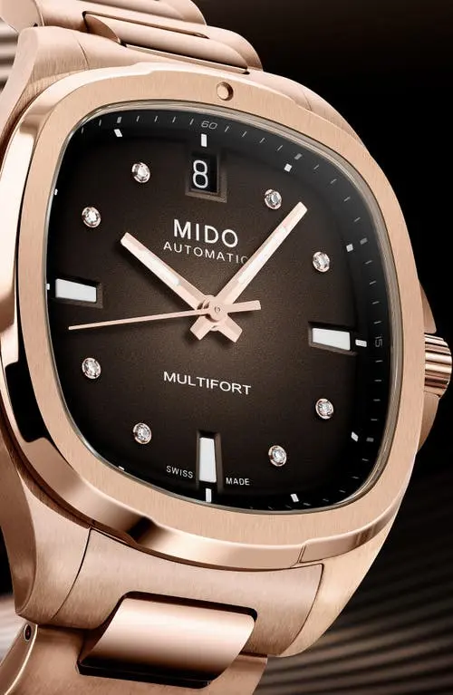 MIDO Multifort Diamond Square Automatic Bracelet Watch