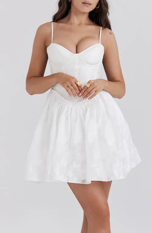 House Of Cb Nerissa Corset Bodice Fit & Flare Minidress
