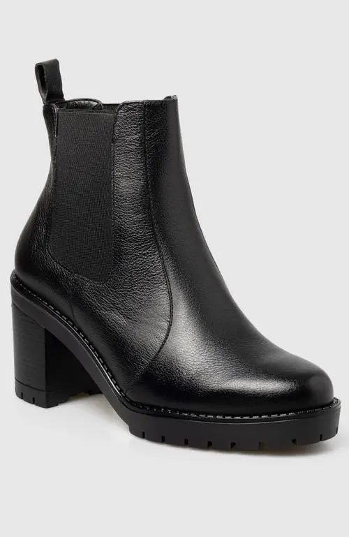 MANELA Pera Block Heel Chelsea Bootie
