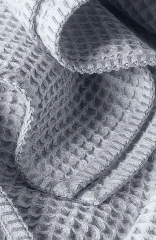 BOLL & BRANCH Organic Cotton Waffle Blanket - Hydrangea/ Bay
