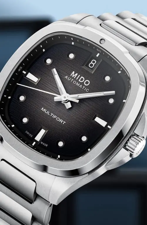 MIDO Multifort Square Automatic Bracelet Watch - Grey