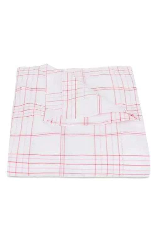 MATOUK August Plaid Duvet Cover - Peony