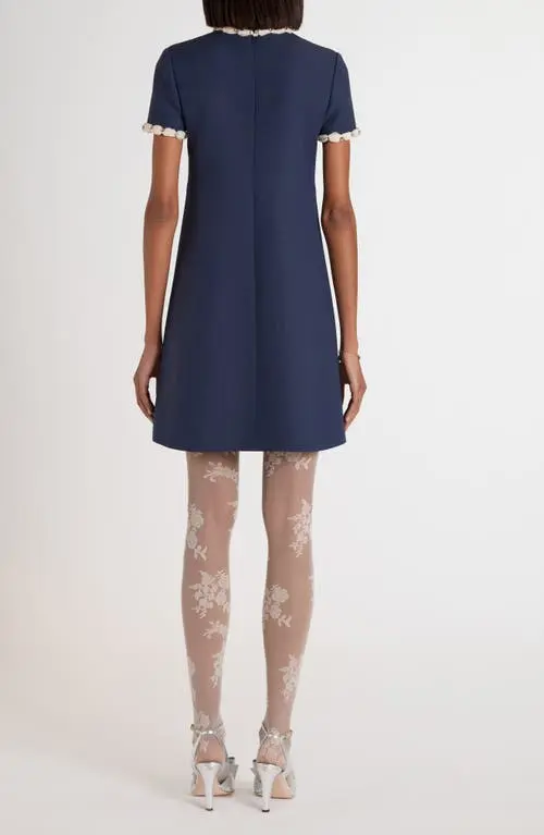 Valentino Garavani Crystal Embellished Bow Shift Dress
