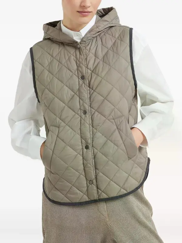 Brunello Cucinelli Quilted Gilet - Neutrals