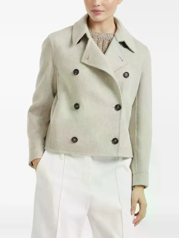 Brunello Cucinelli Brushed-finish Double-breasted Jacket